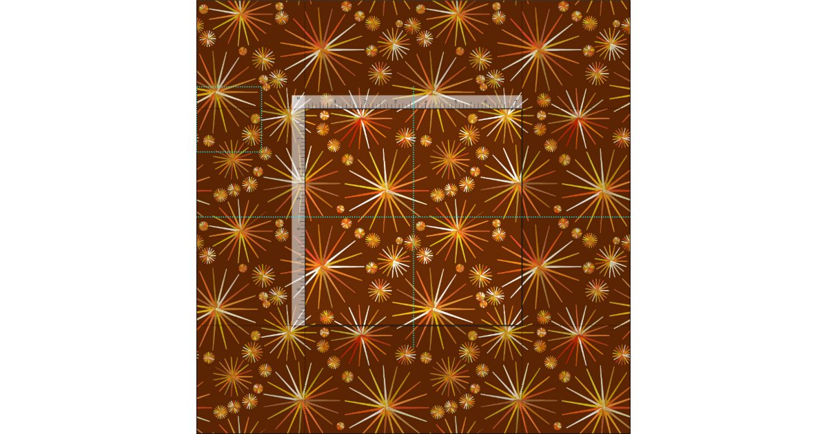 Mid Century Sputnik pattern, Chocolate Brown Fabric | Zazzle