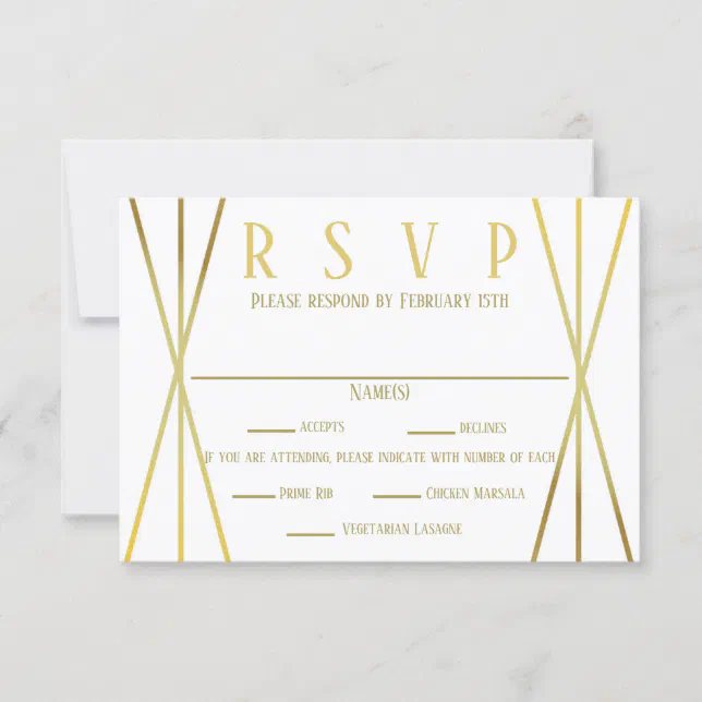 Mid Mod Design - RSVP/Dinner Choices Invitation | Zazzle