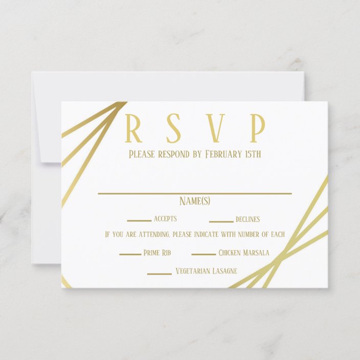 Mid Mod Design - RSVP/Dinner Choices Invitation | Zazzle.com
