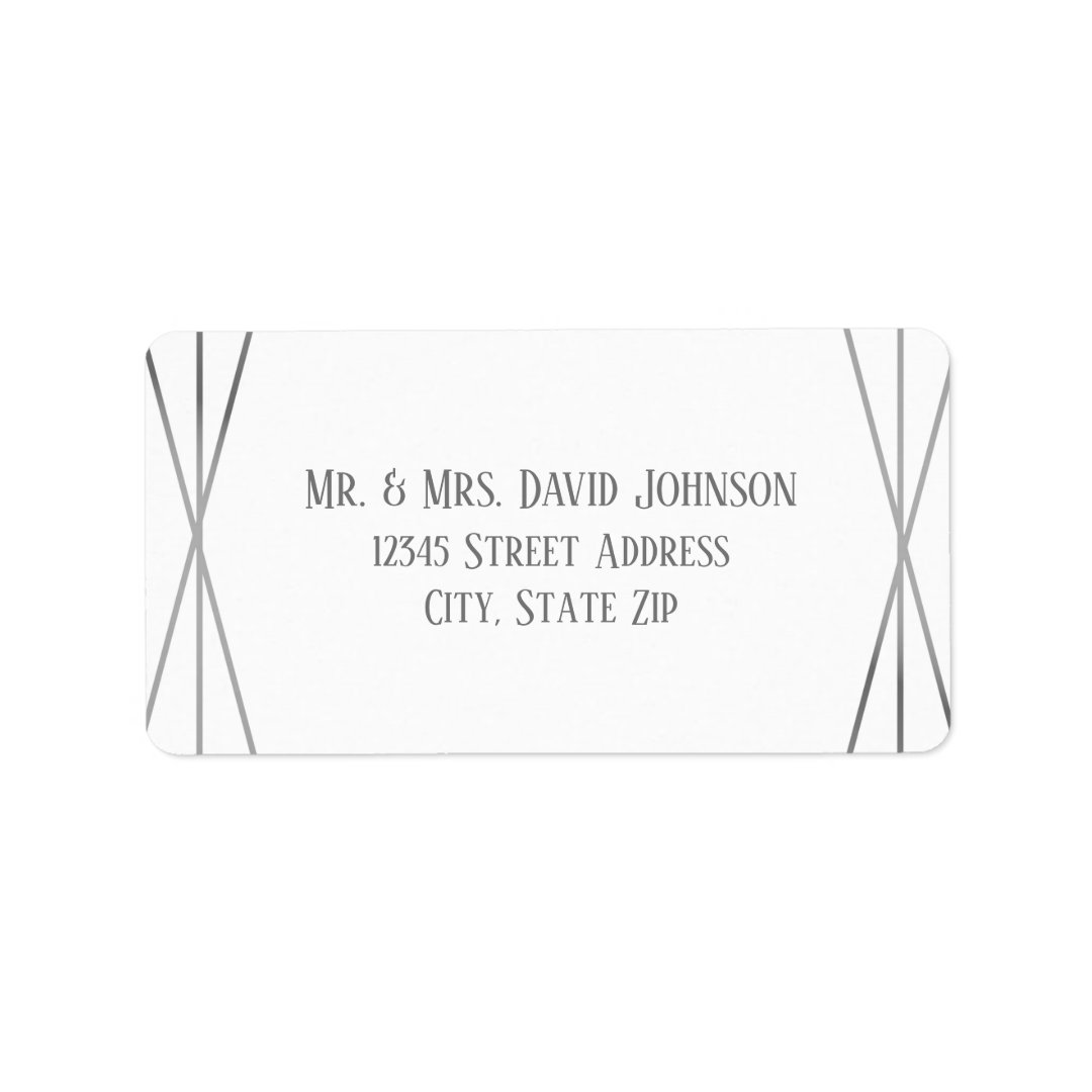 Mid Mod Gray Design - Address Label | Zazzle