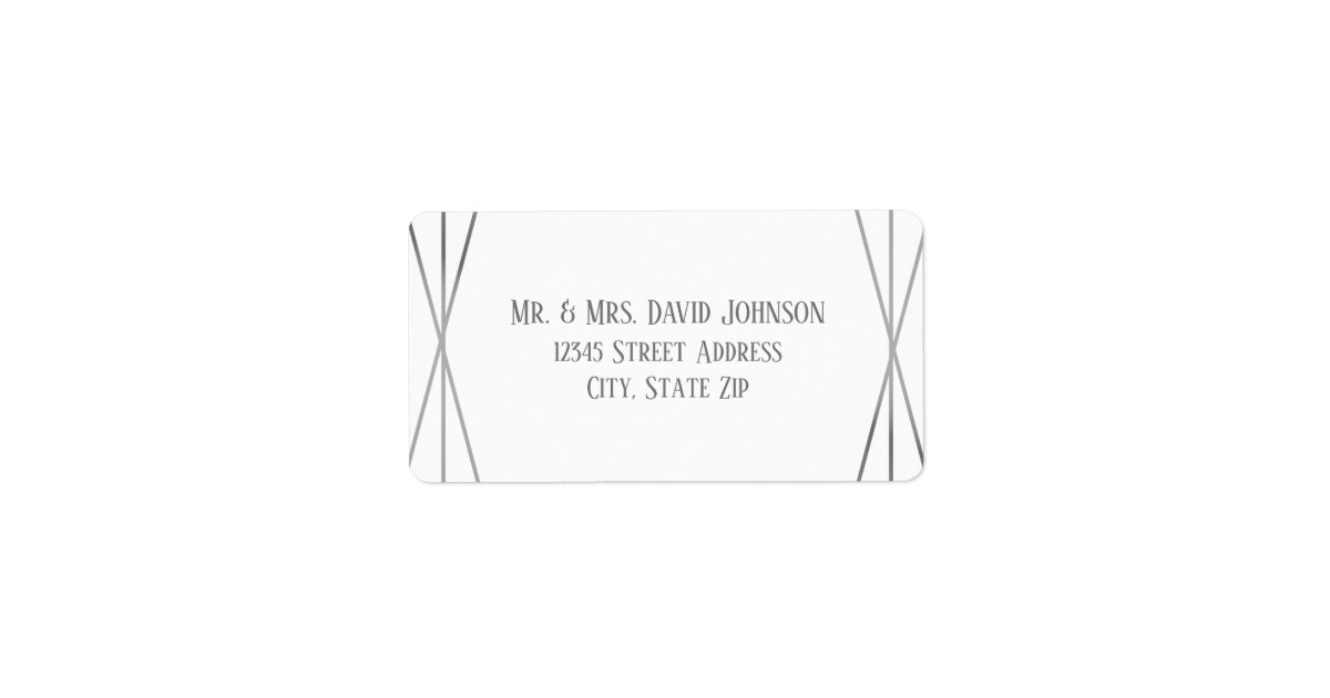 Mid Mod Gray Design - Address Label | Zazzle