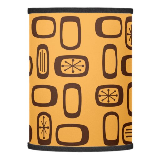 Midcentury MCM Rounded Rectangles Orange Lamp Shade | Zazzle
