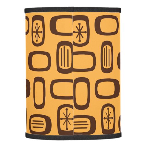 Midcentury MCM Rounded Rectangles Orange Lamp Shade | Zazzle