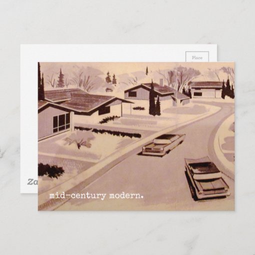 Midcentury Modern Architecture Postcard | Zazzle