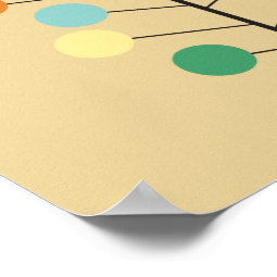 Midcentury Modern Retro Tree Design Poster | Zazzle