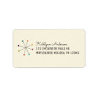 Midcentury Modern Style Retro Return Address Label | Zazzle