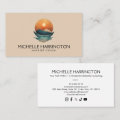 Midcentury Tranquility Life Coach, Meditation Business Card | Zazzle