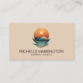 Midcentury Tranquility Life Coach, Meditation Business Card | Zazzle