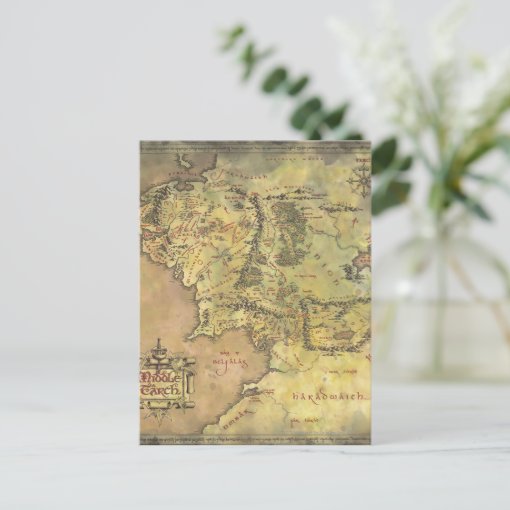 MIDDLE EARTH™ #2 Map Postcard | Zazzle