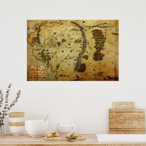 MIDDLE EARTH™ Map #3 Poster | Zazzle