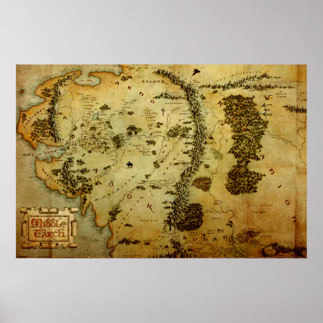 MIDDLE EARTH™ Map #3 Poster | Zazzle