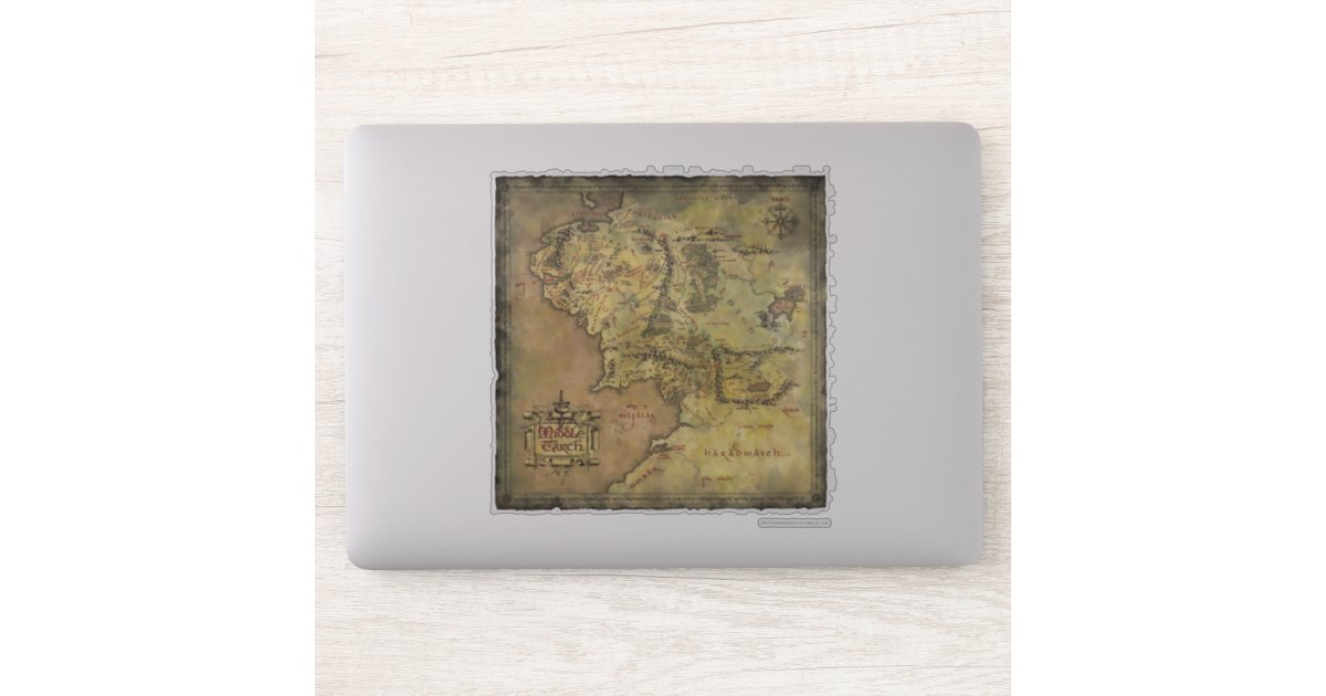 MIDDLE EARTH™ Map Sticker | Zazzle