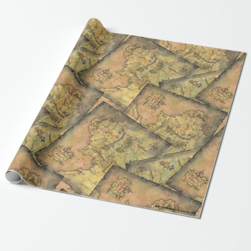 MIDDLE EARTH™ Map Wrapping Paper | Zazzle