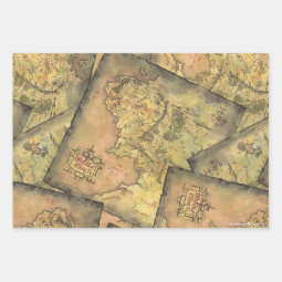 MIDDLE EARTH™ Map Wrapping Paper Sheets | Zazzle