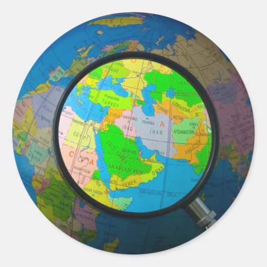 Arabian Nights Moroccan Middle Eastern Party Classic Round Sticker ...