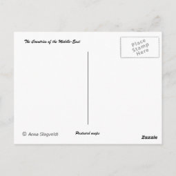 Middle-East map Postcard | Zazzle