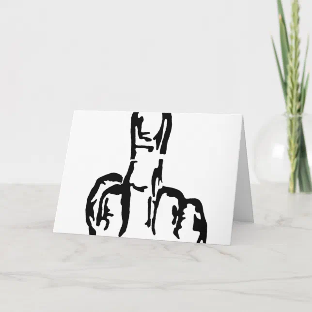 Middle Finger Card | Zazzle