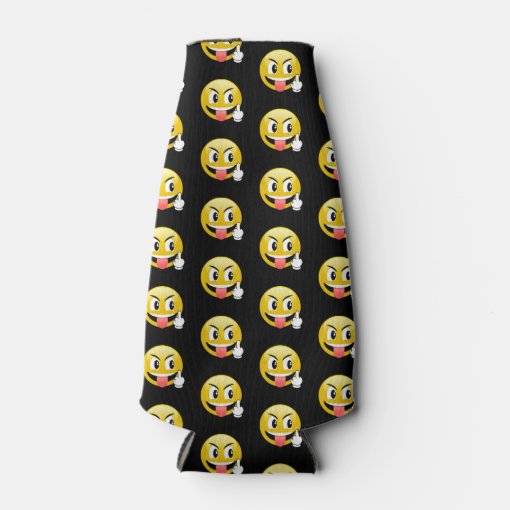 Middle Finger Emoticon Can Cooler | Zazzle