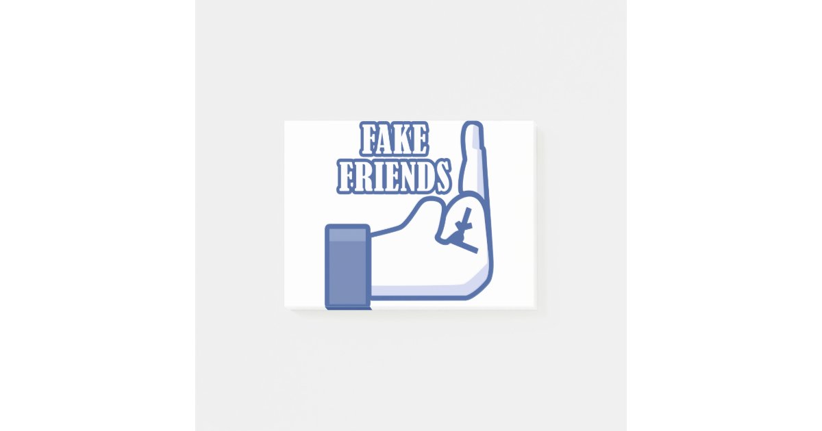 Middle Finger Fake Friends Post-it Notes | Zazzle