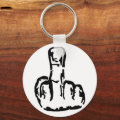 Middle Finger Keychain | Zazzle