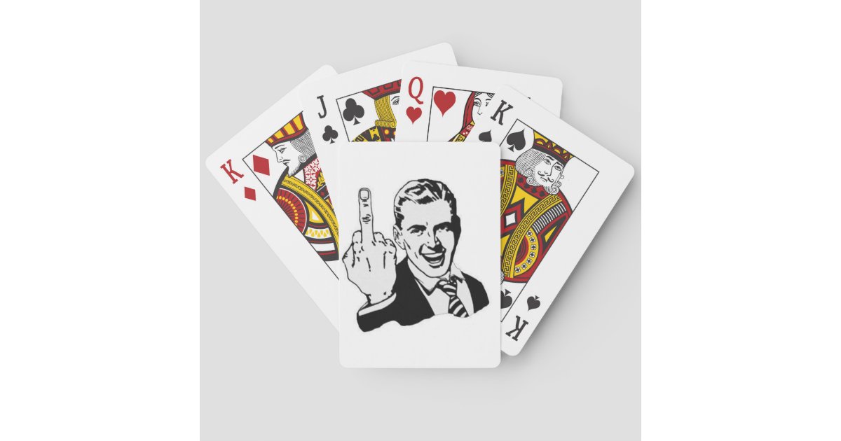 Middle finger play card | Zazzle