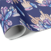 Middle Fingers up Feminist Witch Wrapping Paper | Zazzle