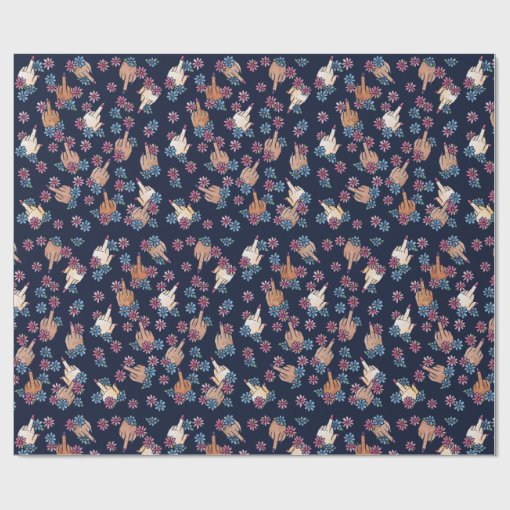 Middle Fingers Wrapping Paper | Zazzle