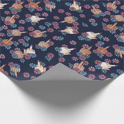 Middle Fingers Wrapping Paper | Zazzle