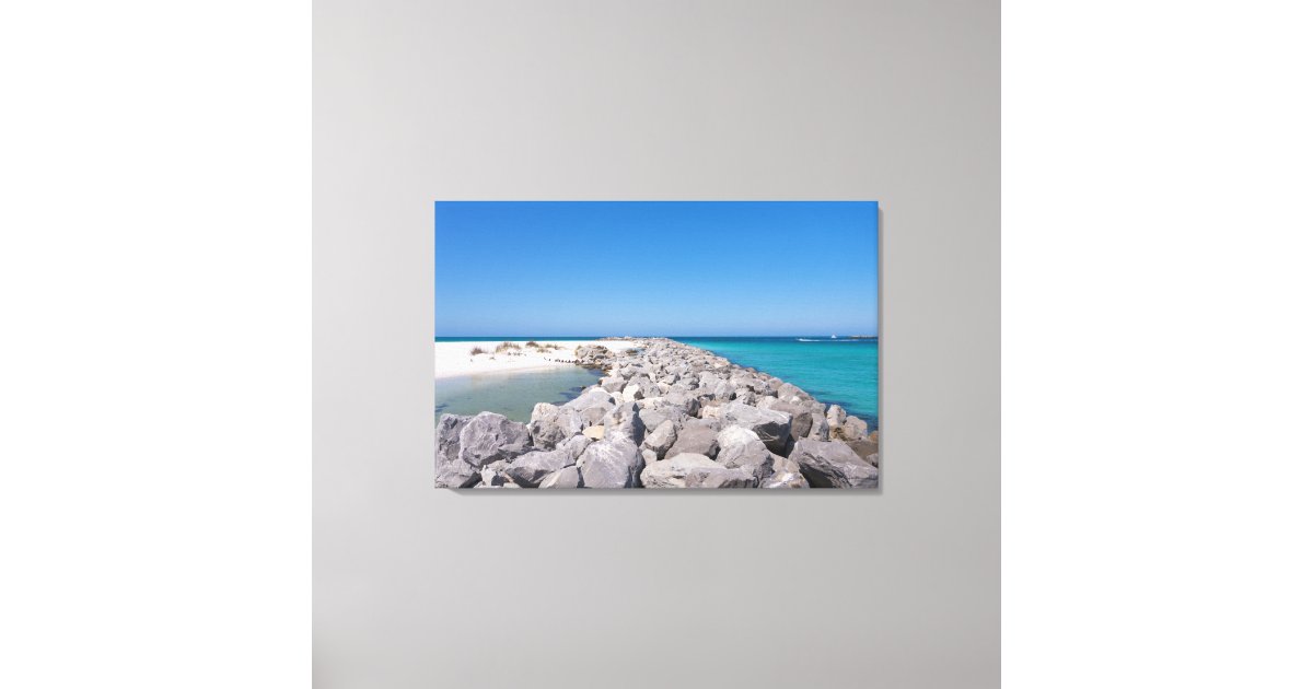 Middle Of Shell Island Jetty Canvas | Zazzle