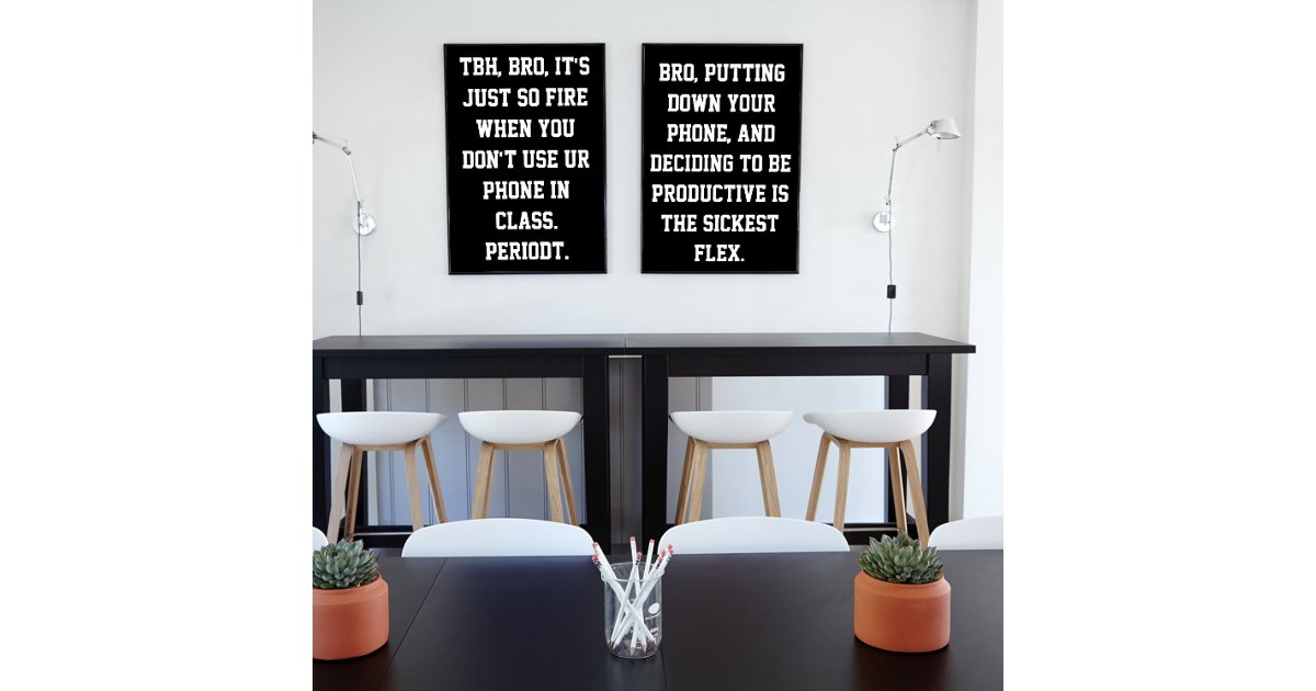 Middle School Classroom Poster Slang | Zazzle