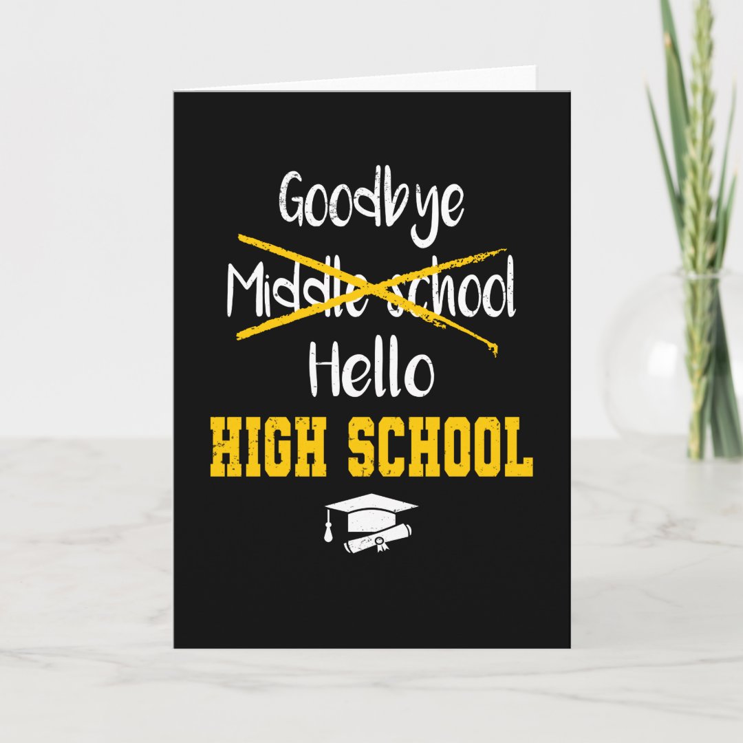 Middle School Diploma Graduation High School Card | Zazzle