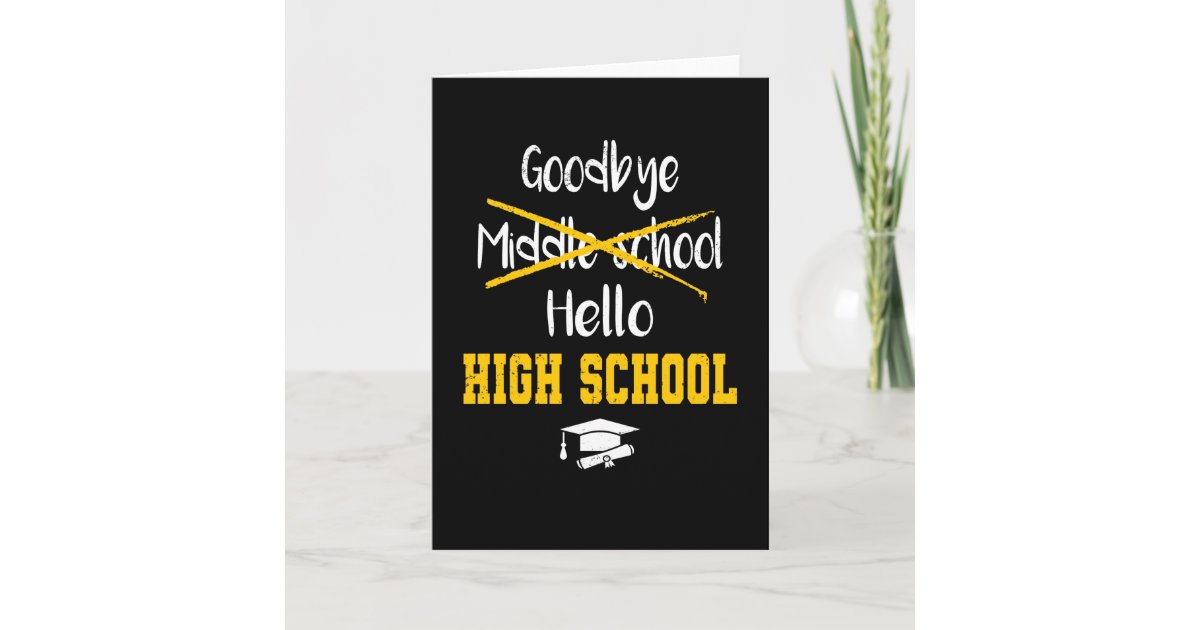 Middle School Diploma Graduation High School Card | Zazzle