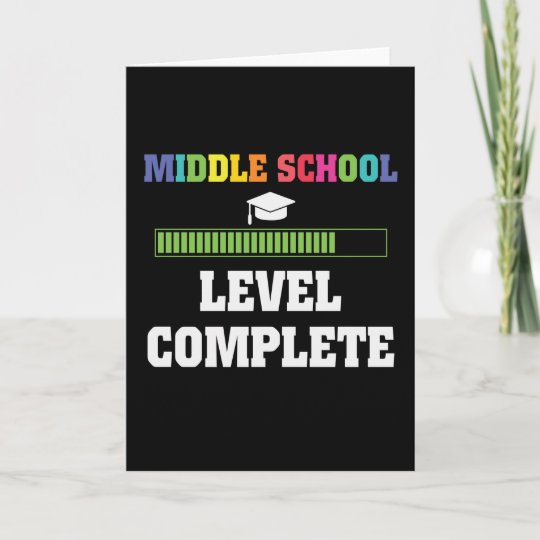 Middle School Level Complete Back to School Gamer Card | Zazzle.com