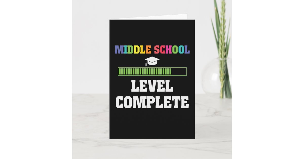 Middle School Level Complete Back to School Gamer Card | Zazzle