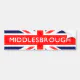 Middlesbrough British Flag Bumper Sticker | Zazzle