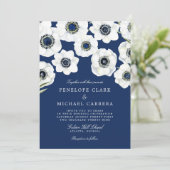 Midnight Anemone | Floral Wedding Invitation | Zazzle