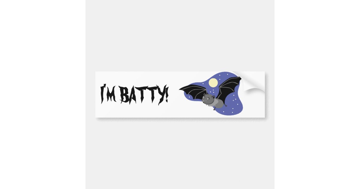Midnight Bat Bumper Sticker | Zazzle