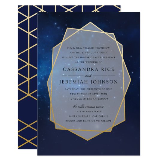 Midnight Blue Constellation Wedding Invitations | Zazzle.com