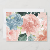 Midnight Blue Floral Blush Stationery Note Card | Zazzle