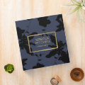 Midnight Blue Floral Pattern Personalized Binder | Zazzle