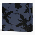 Midnight Blue Floral Pattern Personalized Binder | Zazzle
