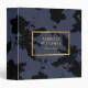 Midnight Blue Floral Pattern Personalized Binder | Zazzle