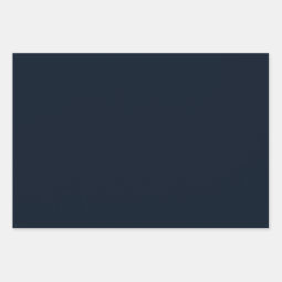 Midnight Blue Solid Wrapping Paper Sheets | Zazzle