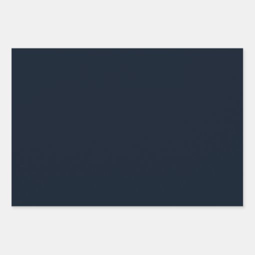 Midnight Blue Solid Wrapping Paper Sheets | Zazzle