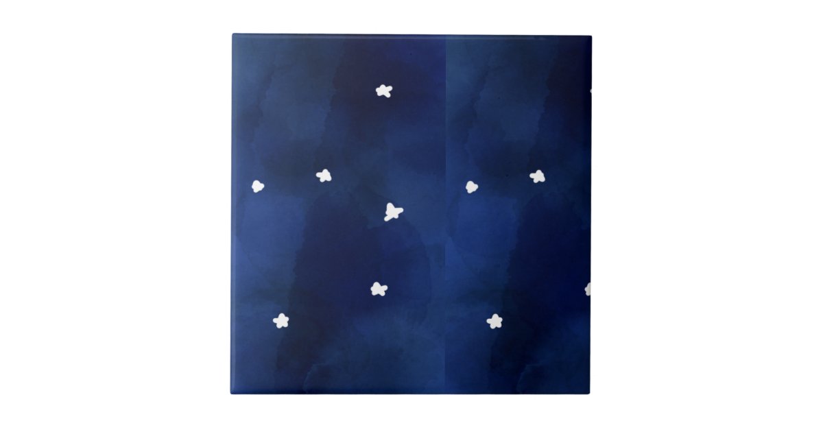 Midnight Blue starry sky Ceramic Tile | Zazzle