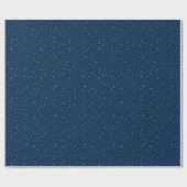 Midnight Blue & White Star Pattern Holiday Wrapping Paper | Zazzle