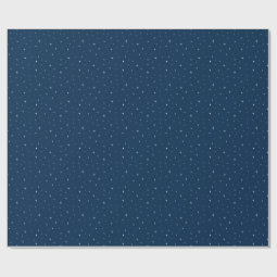 Midnight Blue & White Star Pattern Holiday Wrapping Paper | Zazzle