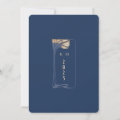 Midnight Classic Blue Ivory Floral Elegance Invitation | Zazzle