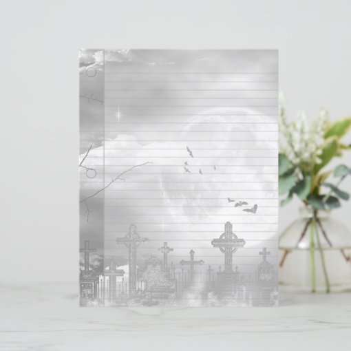Midnight Flight Goth Cemetery Notebook Paper | Zazzle