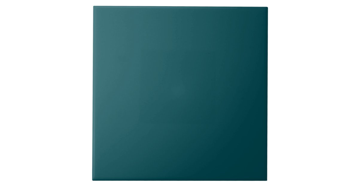 Midnight Green Solid Color Ceramic Tile | Zazzle